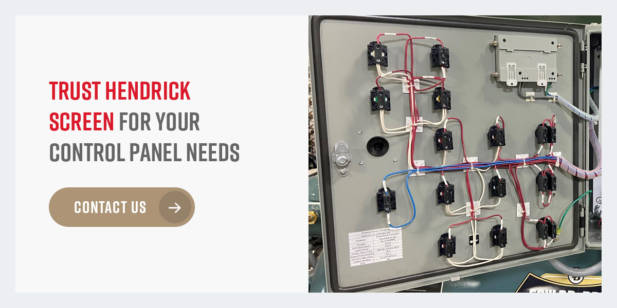 Hendrick Custom UL-Listed Control Panel - Hendrick Screen Mfg.