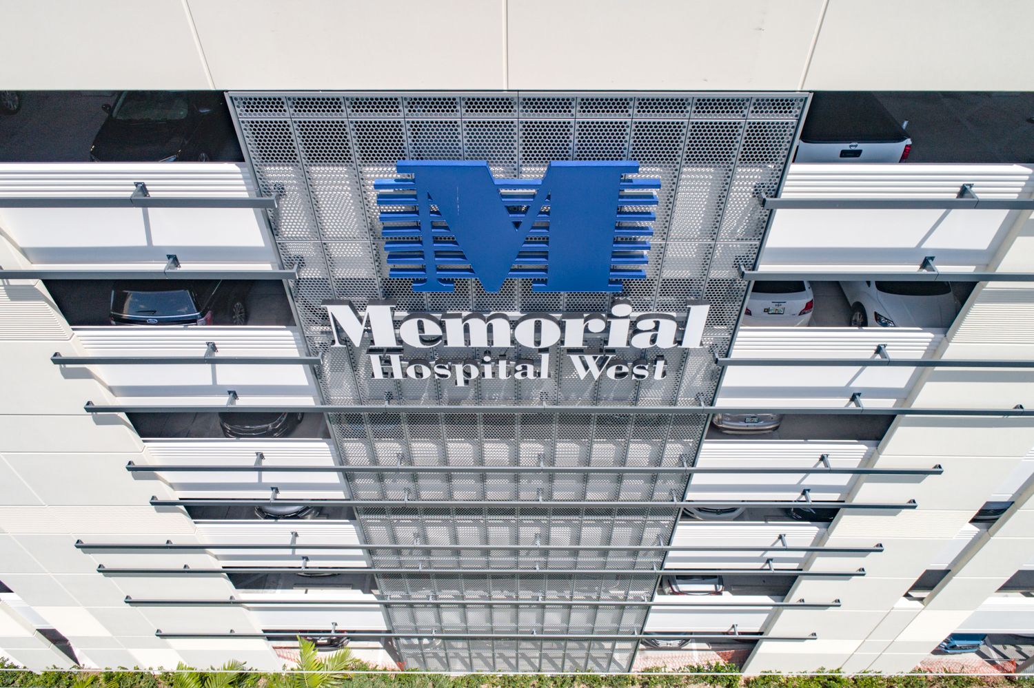 Perforated Metal Cladding at Memorial West Parking Garage